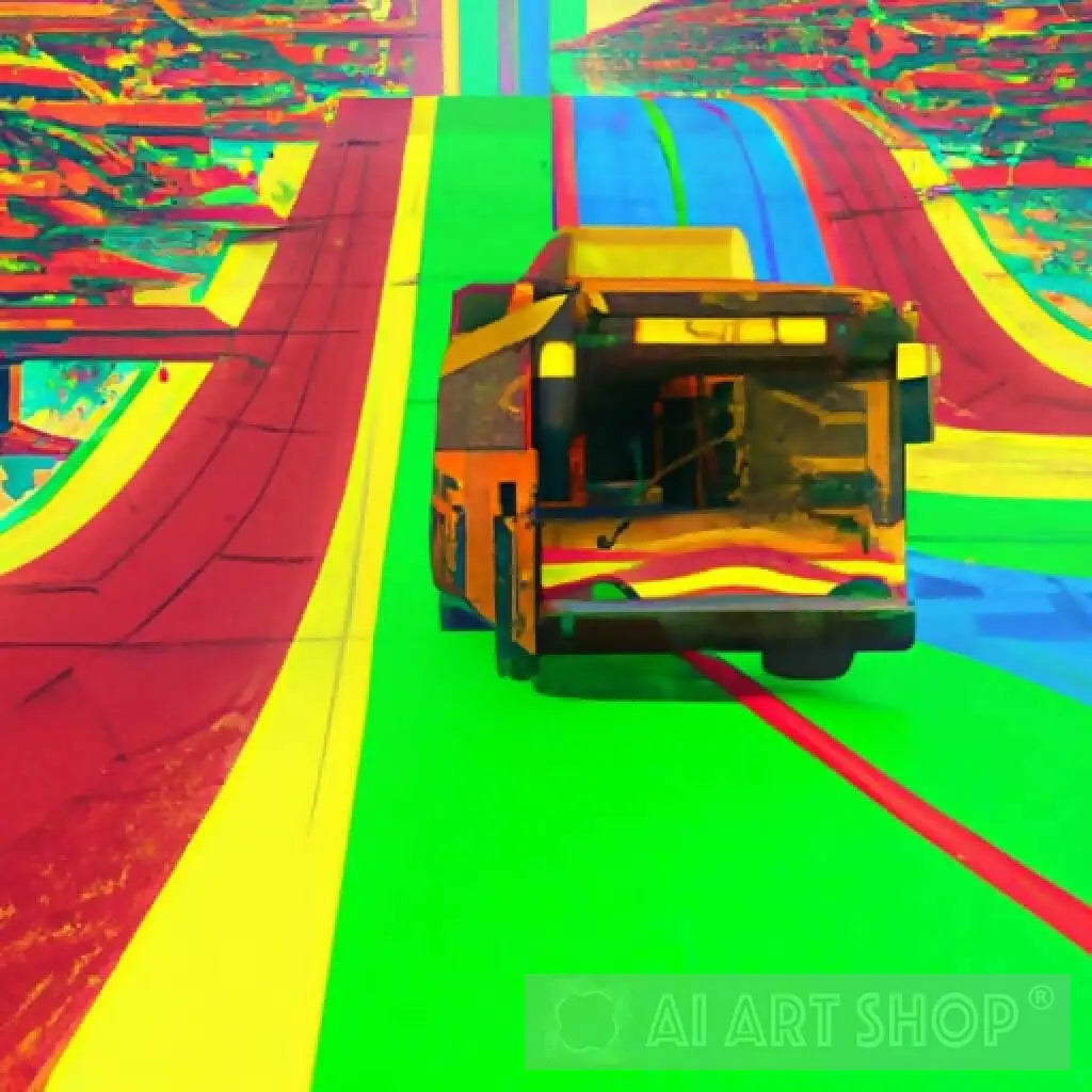BUS ON RAINBOW ROAD