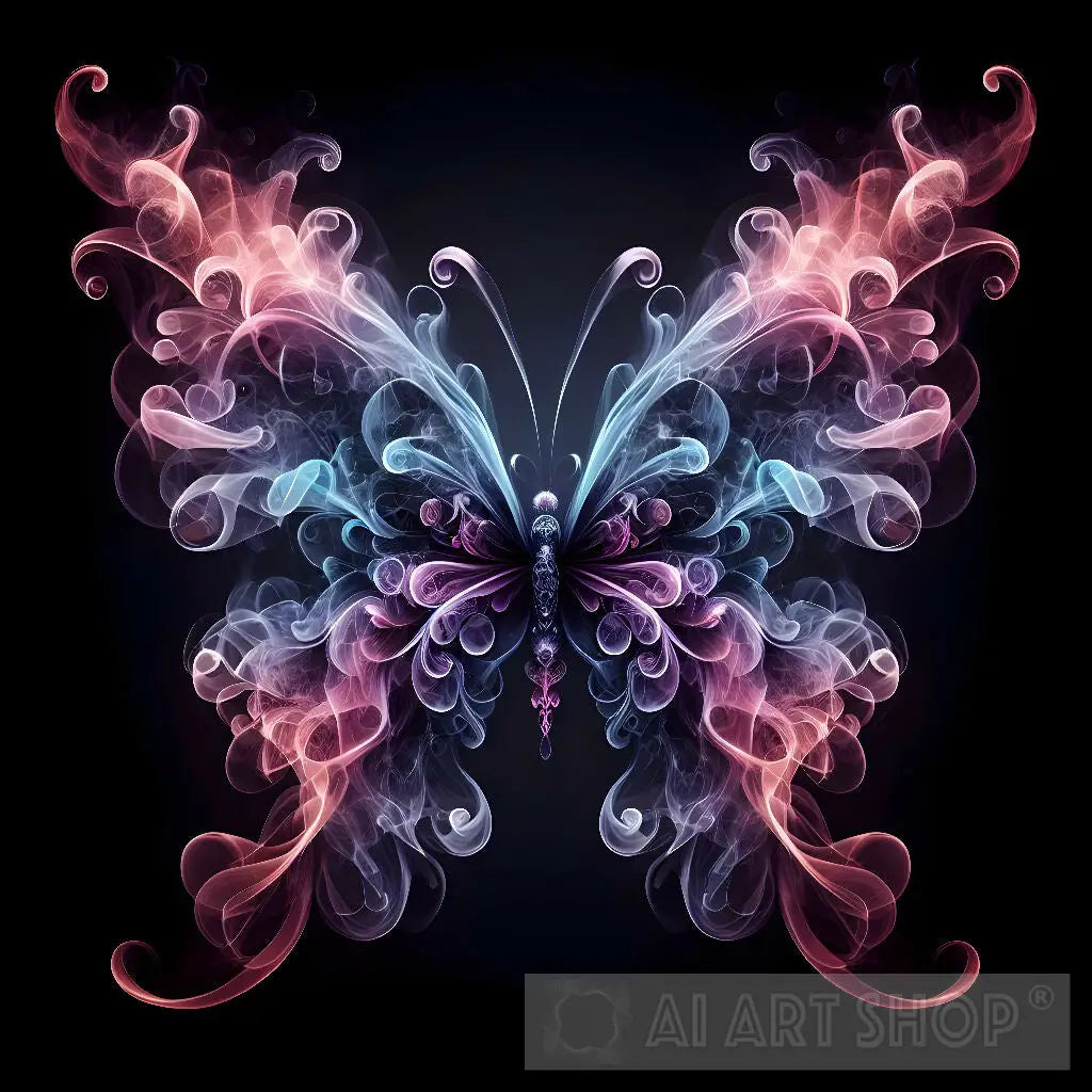 Butterfly In Smoke, abstract, butterfly, smoke, transformation, mod...