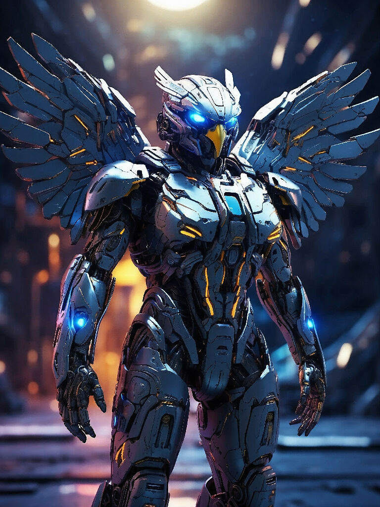 Hawk in cyborg body #4