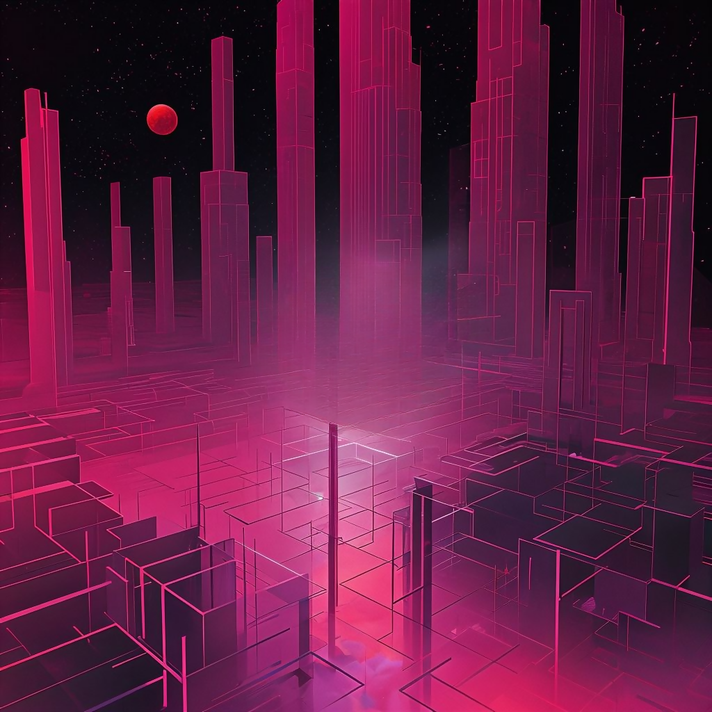 Cosmic Radiation: Futuristic Abstract Wall Art for Space-Inspired D...