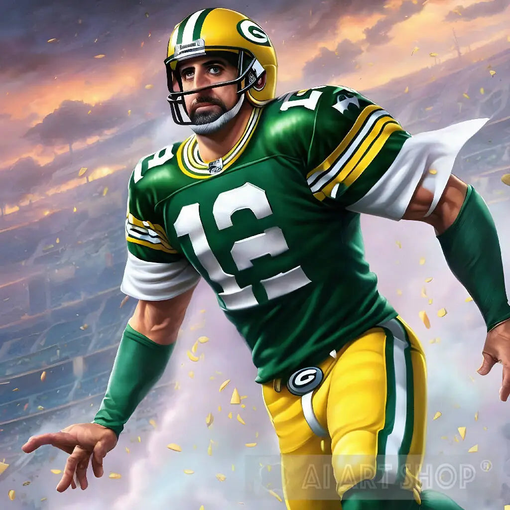 Aaron Rodgers as a superhero