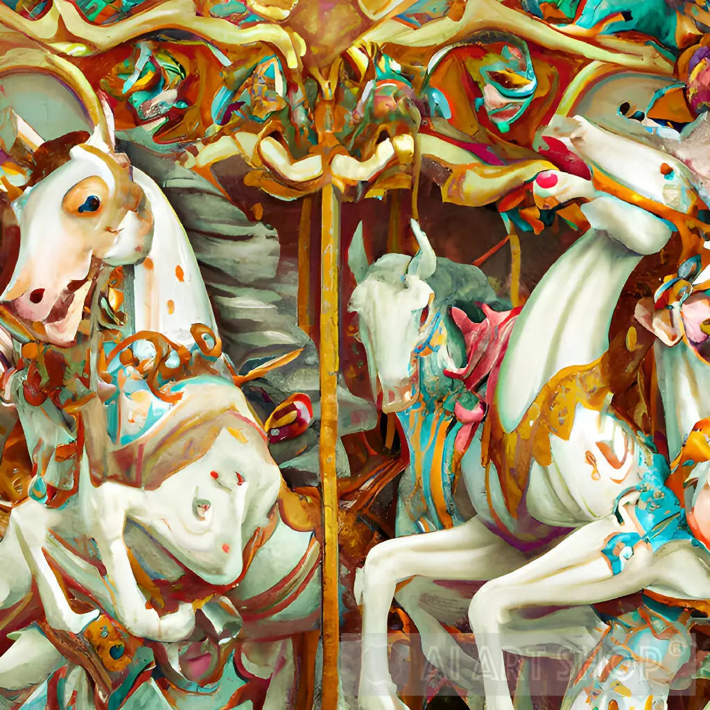 "Carousel Cataclysm"- The carousel horses’ escape.