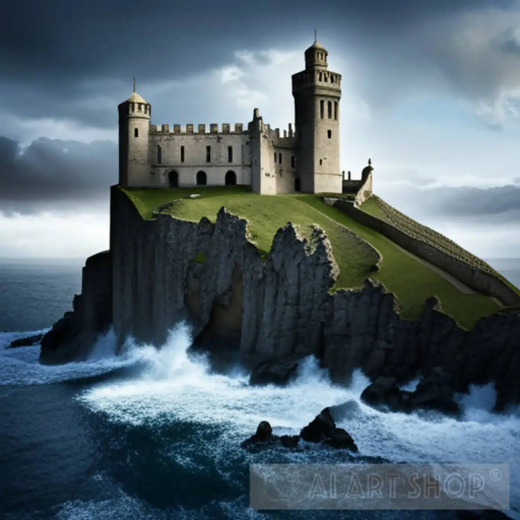 Castle against the ocean