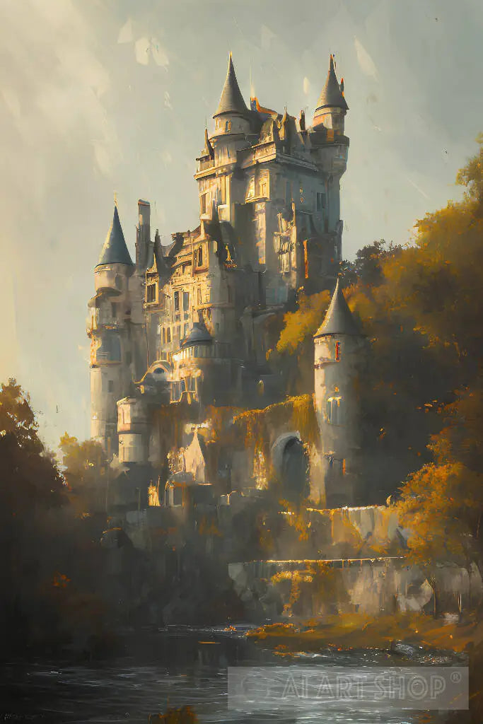 Castle by the river by Future Art