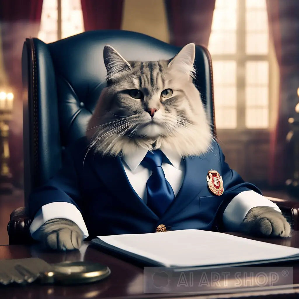 Cat as a president of Slovakia.