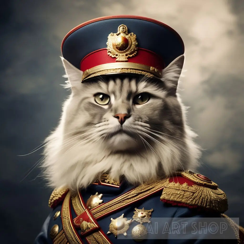 Cat as a Serbian general.(1)