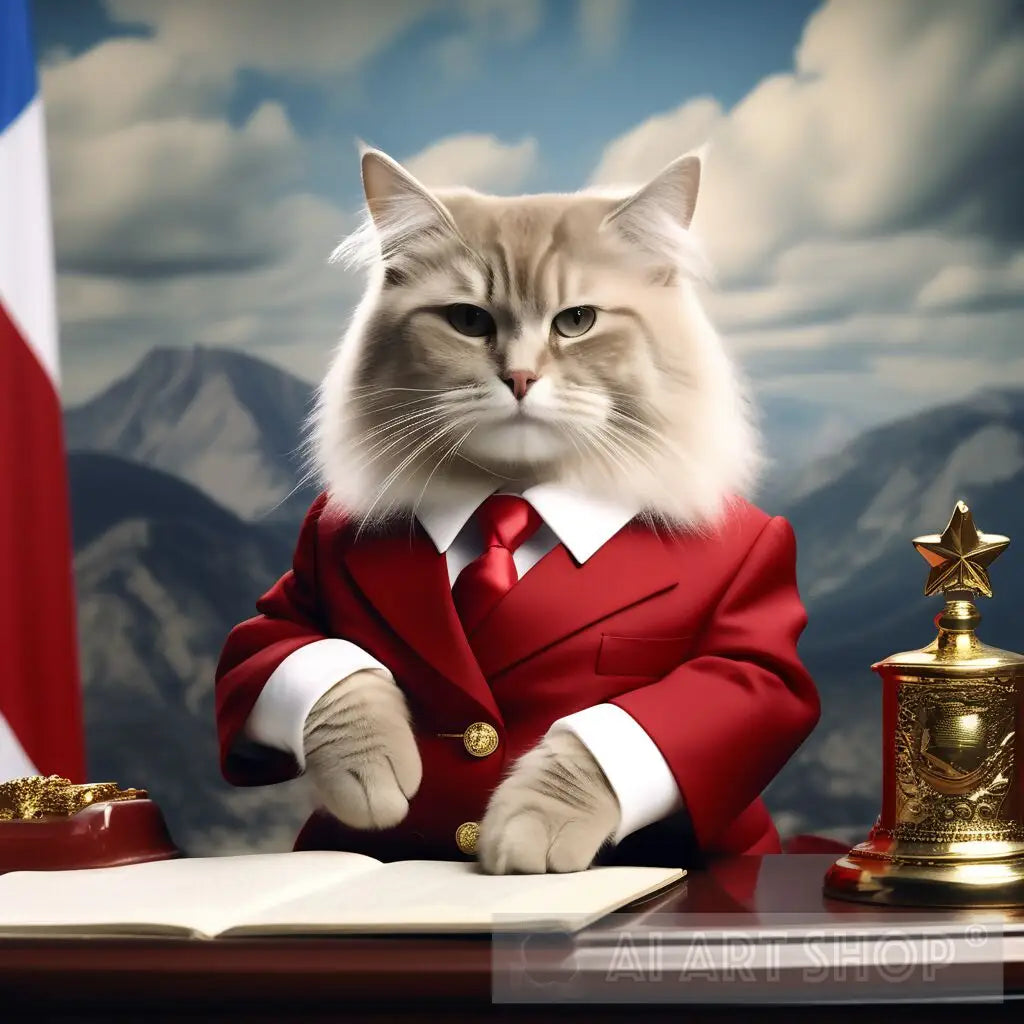 Cat as president of Yugoslavia.