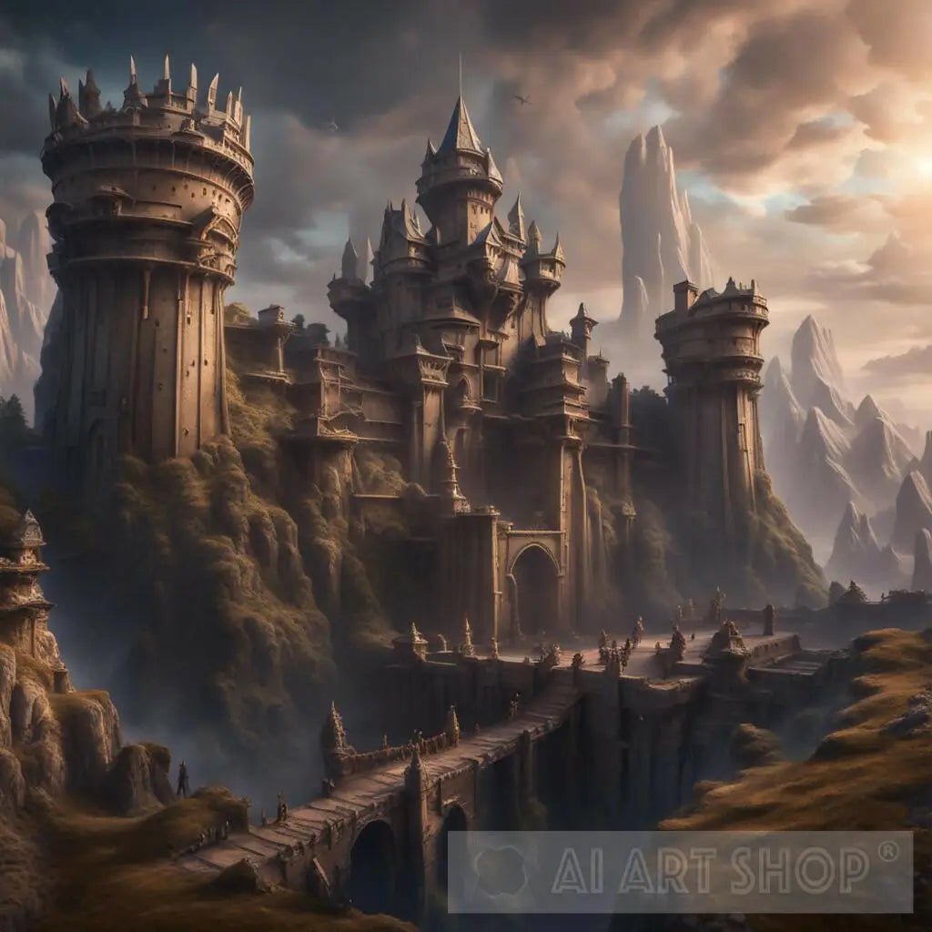 Celestial castle , war , army defending againist enemy , ancient times