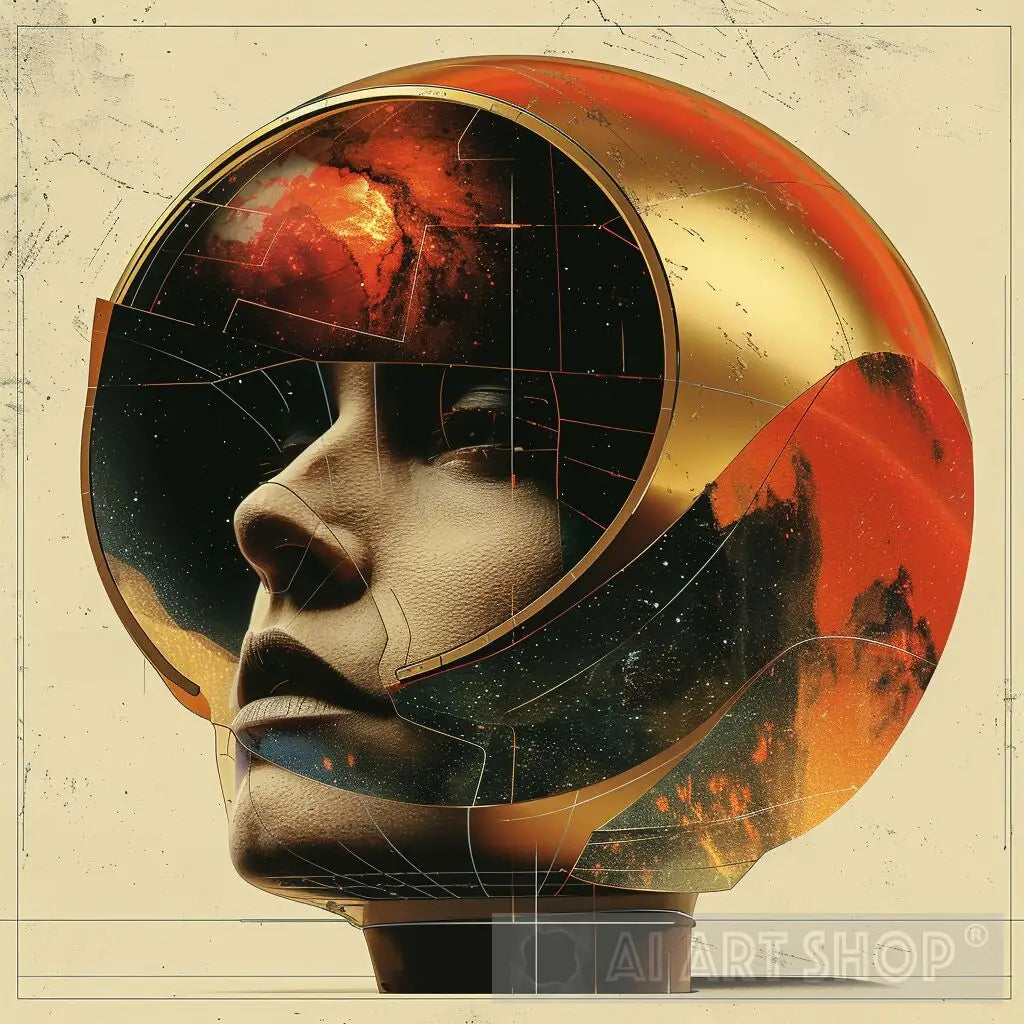 Celestial Explorer: Abstract Sci-Fi Portrait