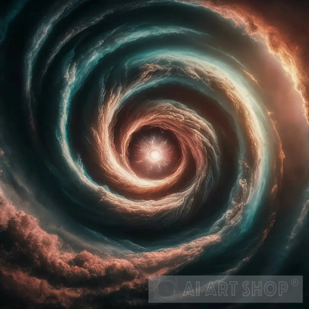 Celestial Maelstrom: A Photorealistic Journey into a Swirling Nebula