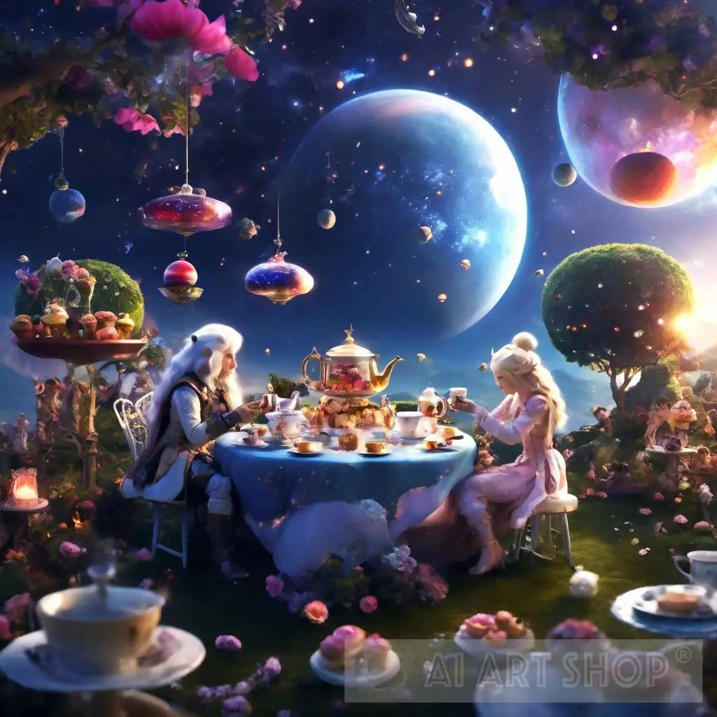 Celestial Tea Party - Cosmic Garden Gathering