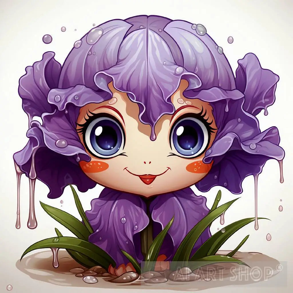 Kawaii Girl Iris Iris From MSA | Mermaid Coloring Book, Animation Art