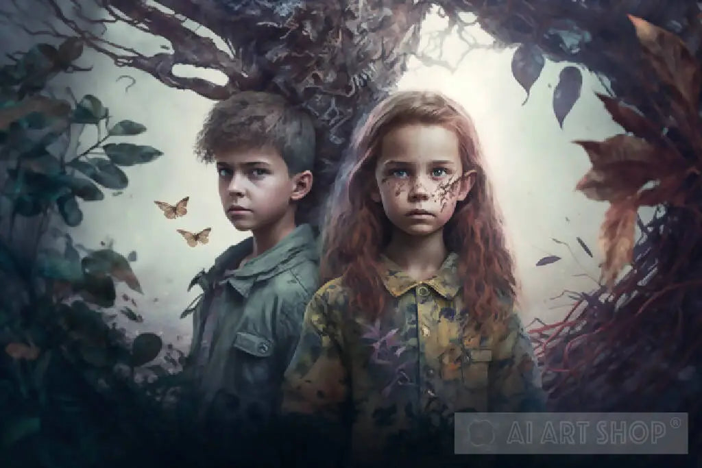 Children in the forest