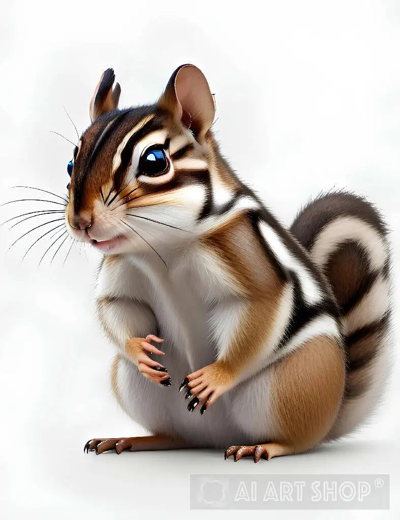 chipmunk isolated on white background