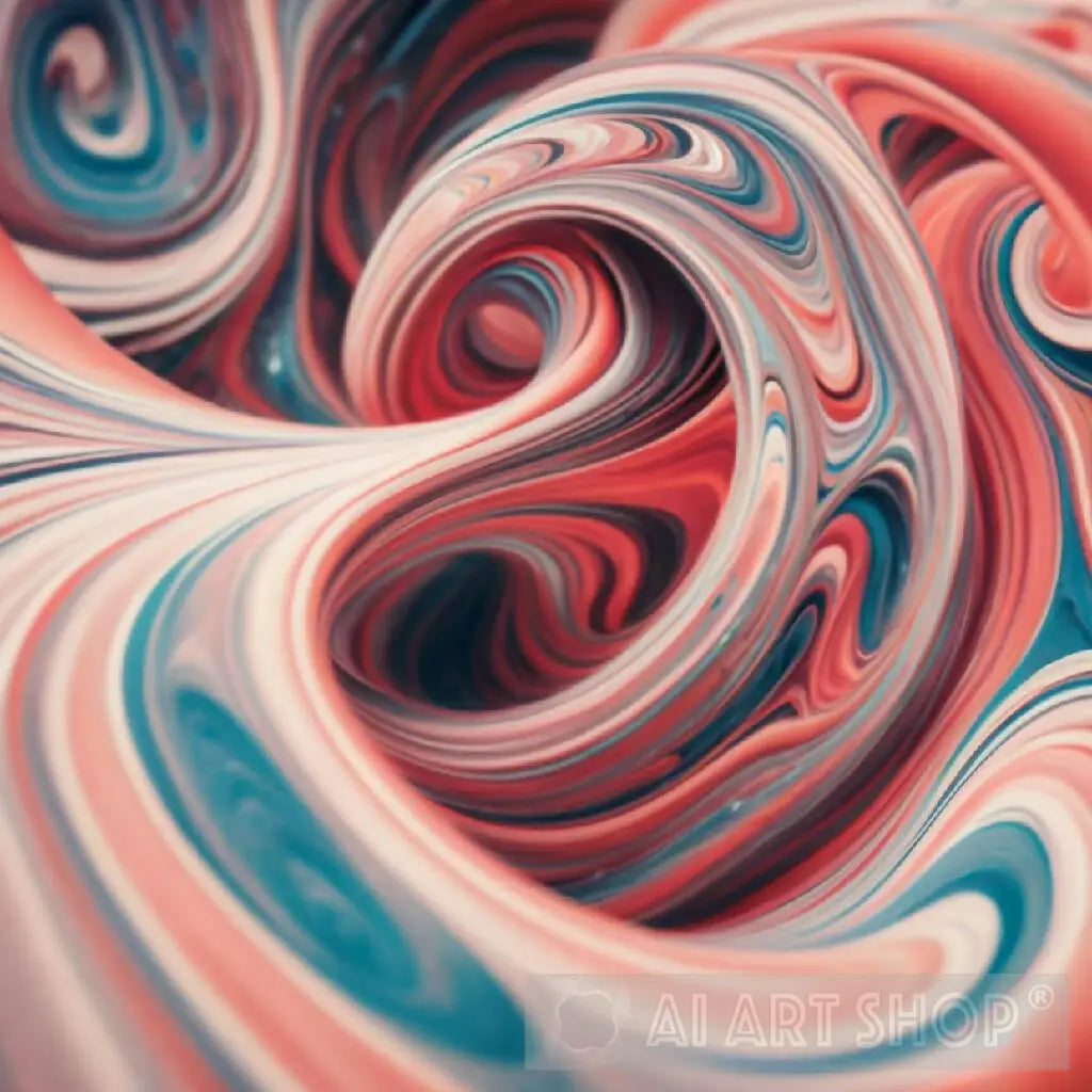 Close-up of colorful wave of tangled paint abstract art