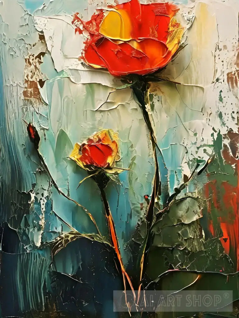 Close Up Red Roses Painting - Buy Original Artwork on Artist.aiarts...