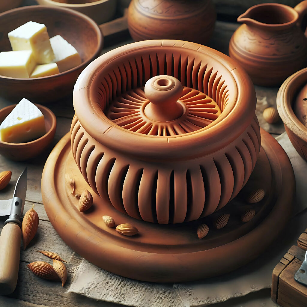 clay cheese mold, handcrafted cheese mold, natural clay mold, artis...