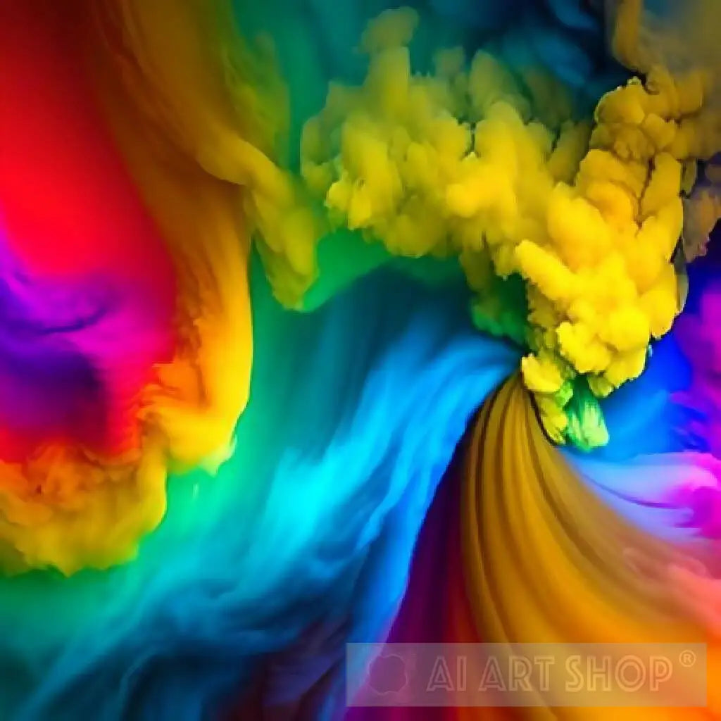 AI Art, Colored Smoke