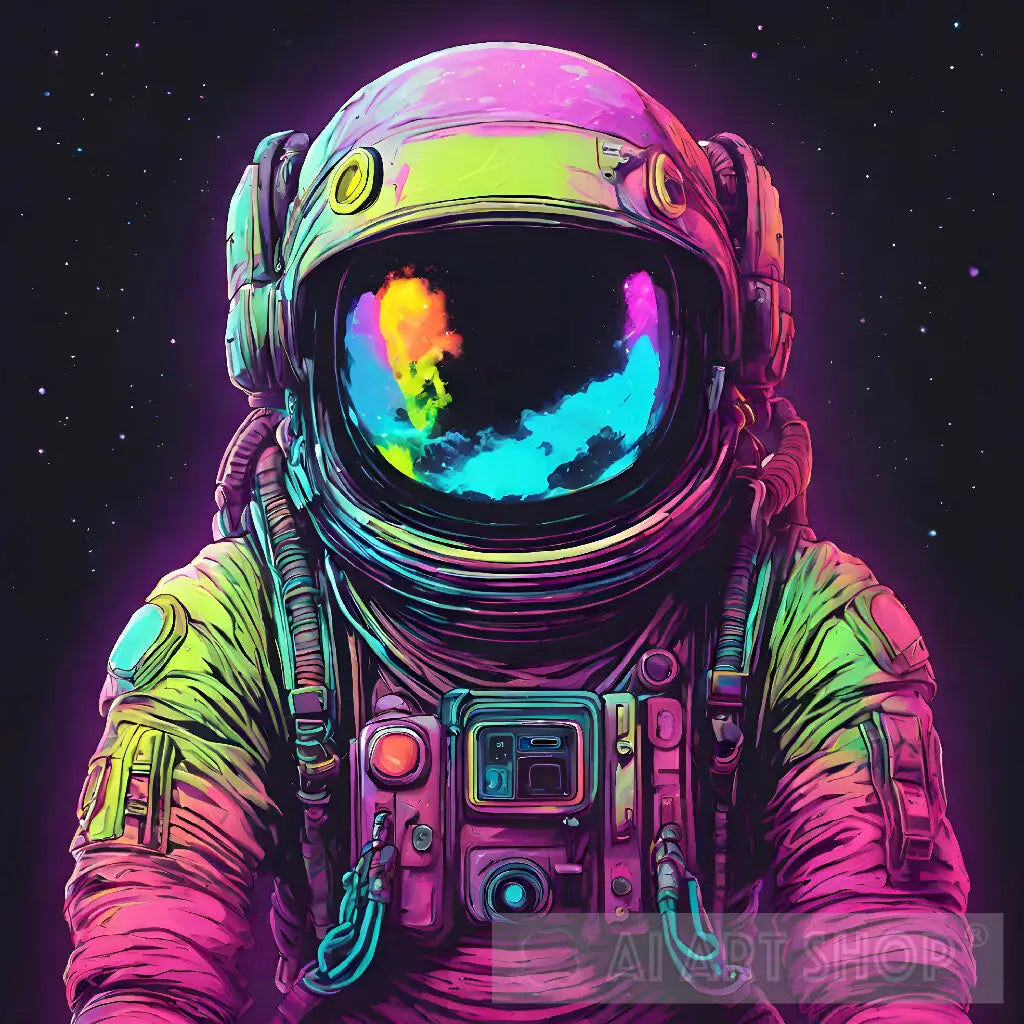 Colorful Astronaut wall art