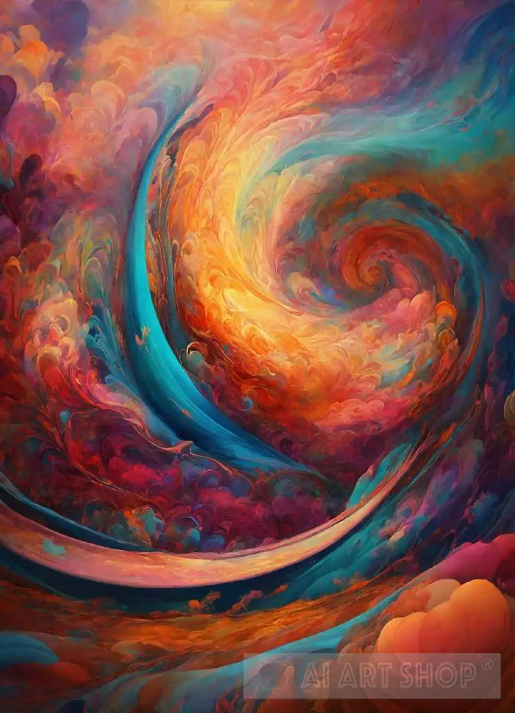 Colorful flowing artwork