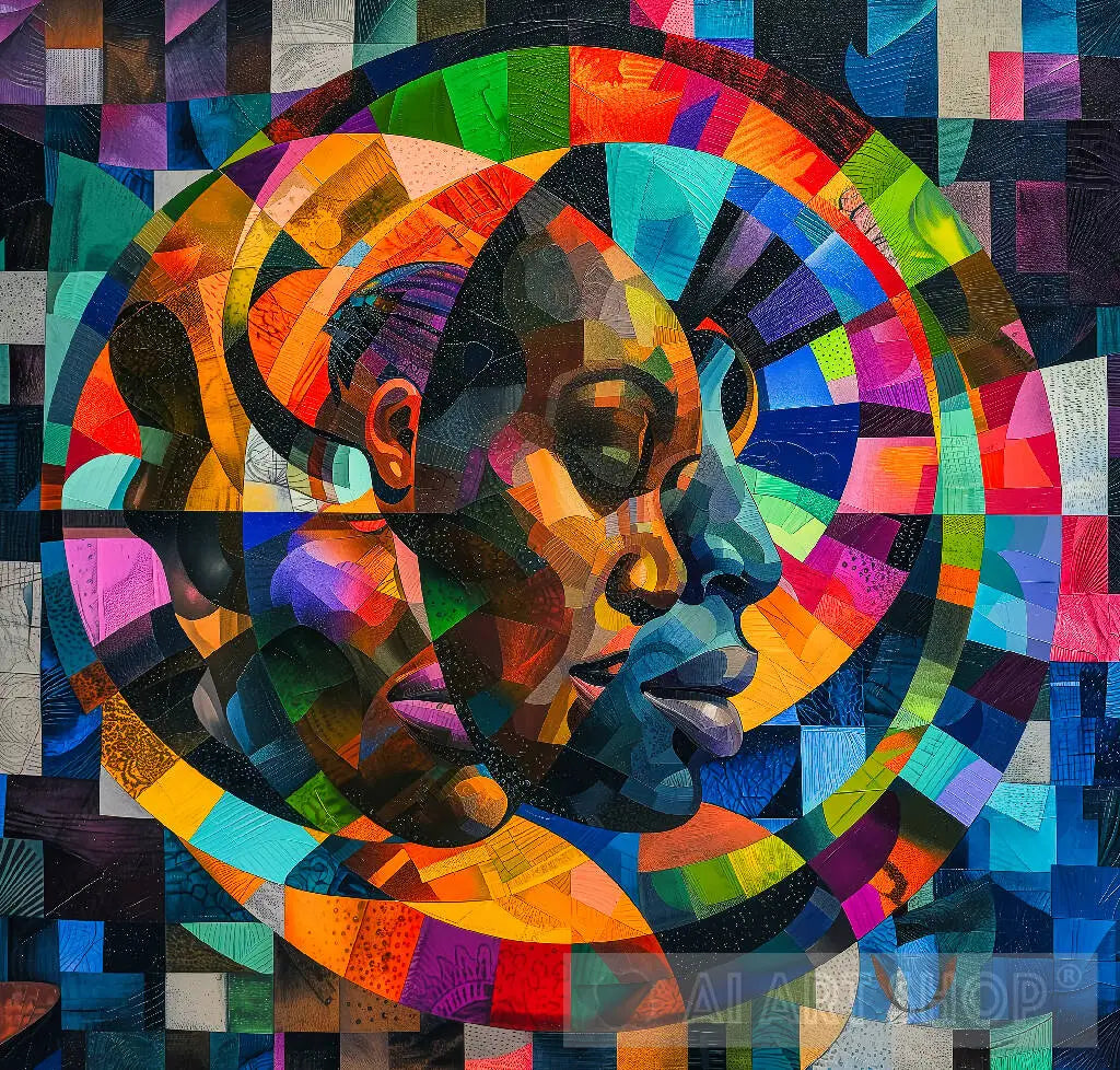 Colorful futurism African art
