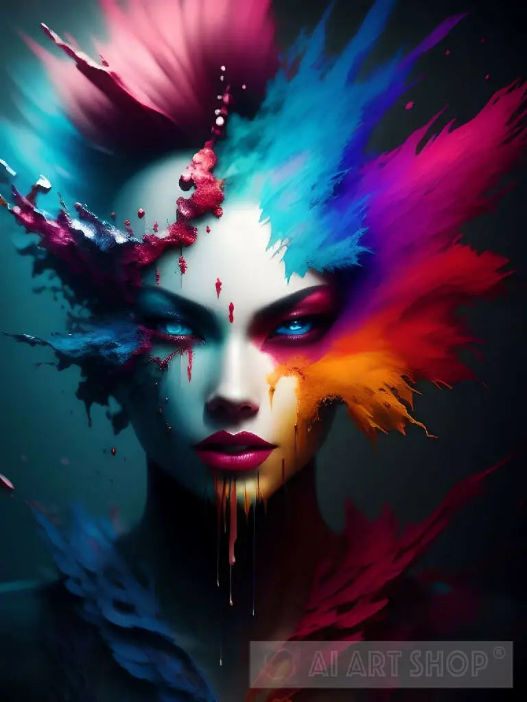 dark color colorful woman