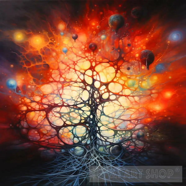 art, AI art, connection, abstract, universe