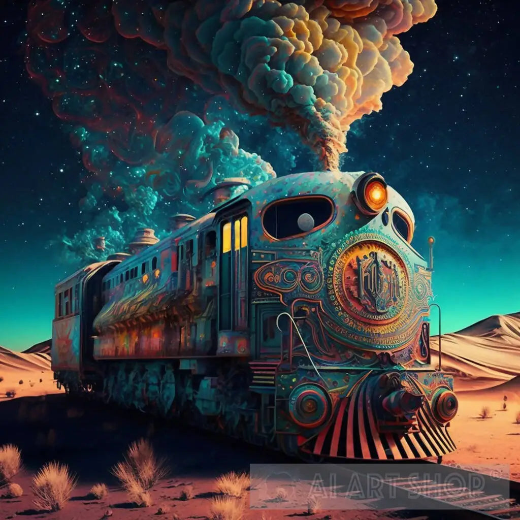 Cosmic sky, the train will ride