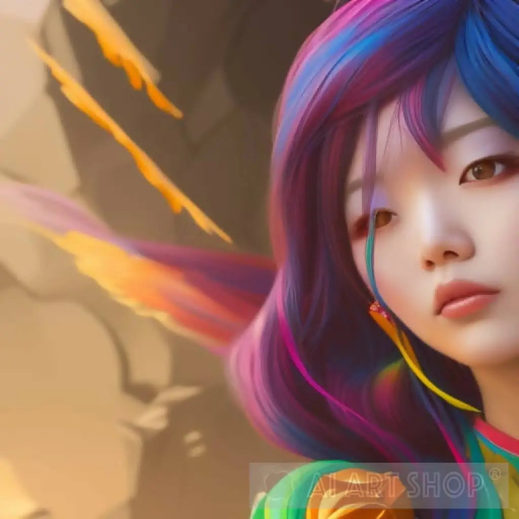 Cosplay Charm: AI generated artwork portrait, a beautiful Asian cos...