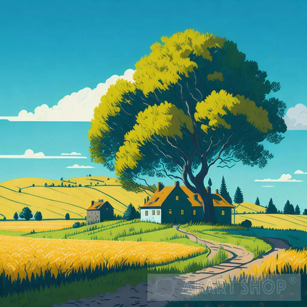 Landscape, Nature, Countryside, Rural, House.