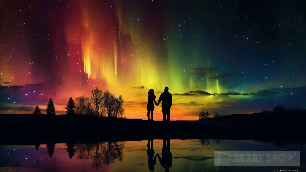 couple in silhouette