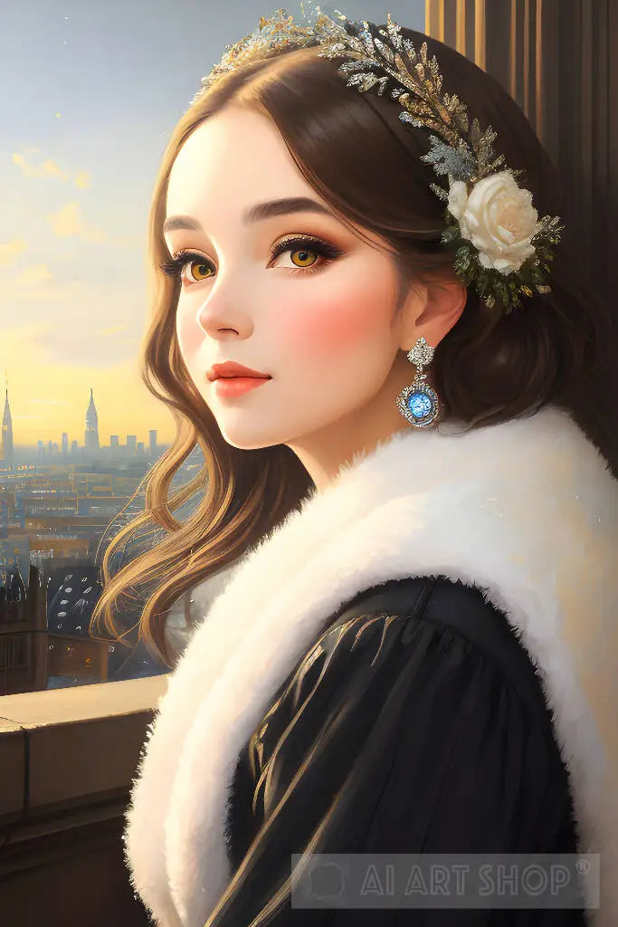 Ai painting, Ai artwork, beauty, winter, impressionism,