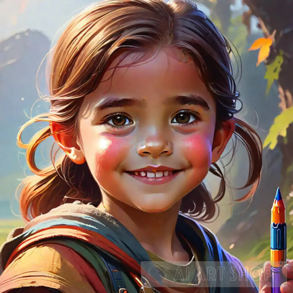 smiling nature ai crayon beautiful best