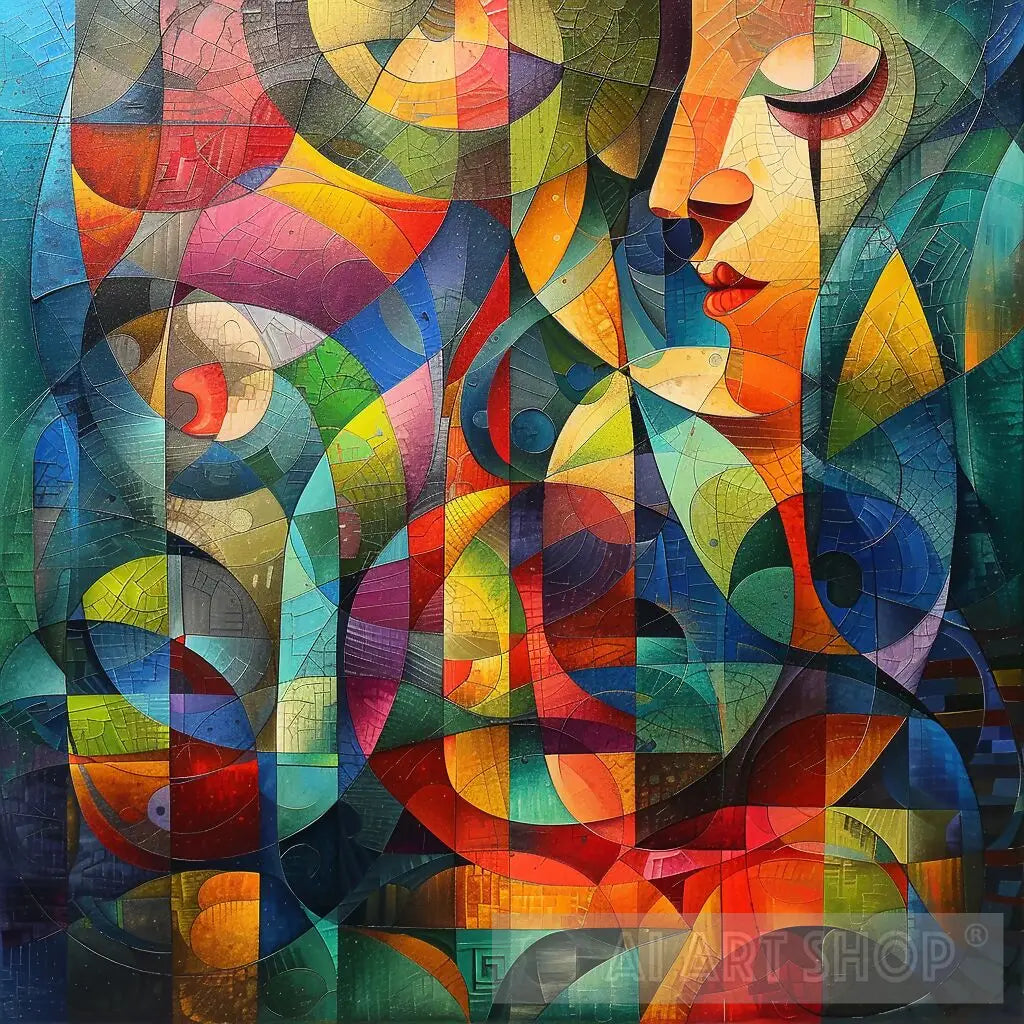 Cubist Carnival Dusk - Digital Art