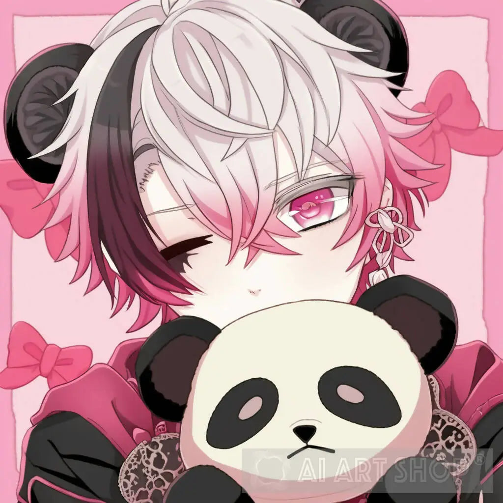 boy, anime, panda, cute, manga