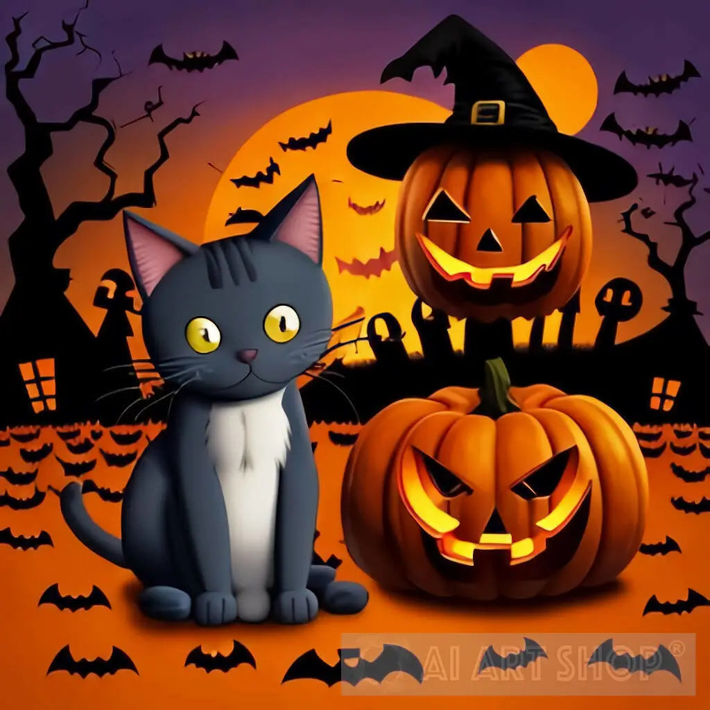 Cute Cat Halloween 2nd concept