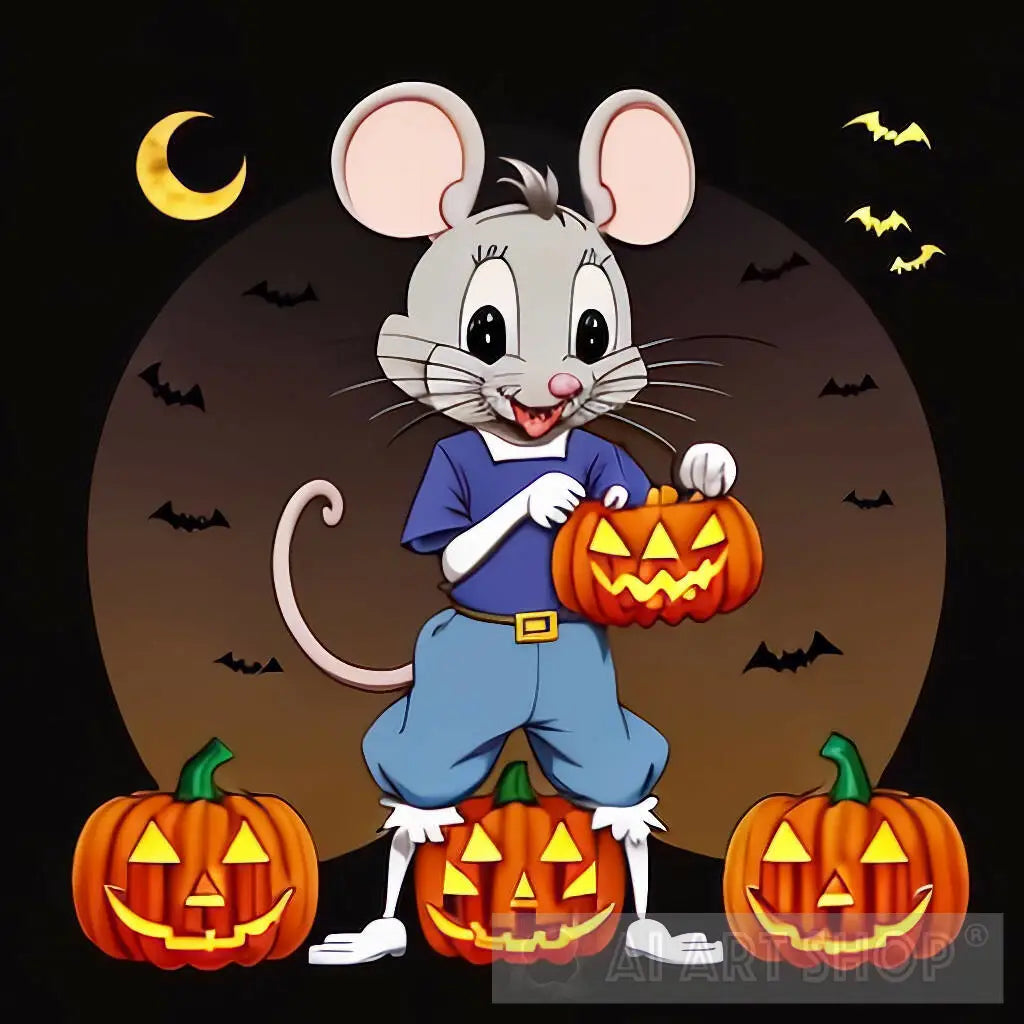 Cute Mouse Character Halloween