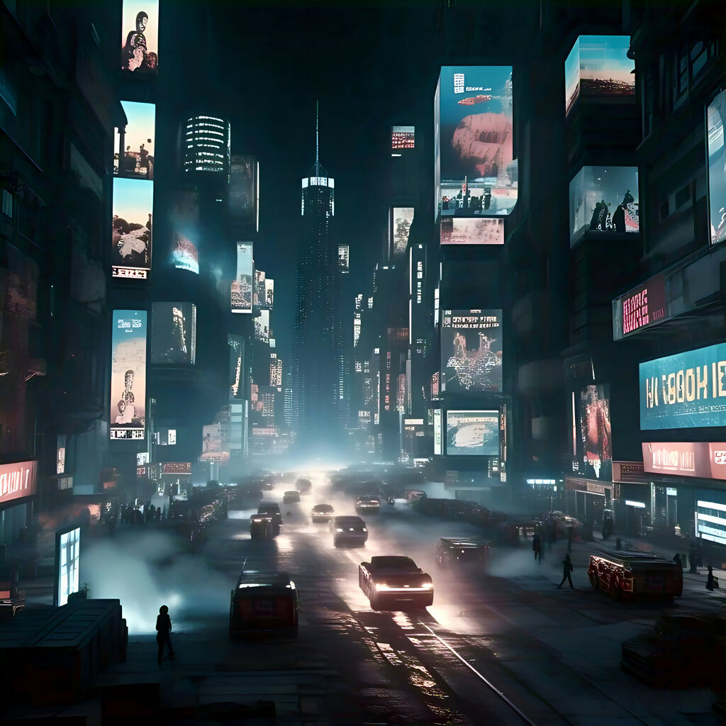 Neon Horizon | Futuristic Cyberpunk Street AI Art