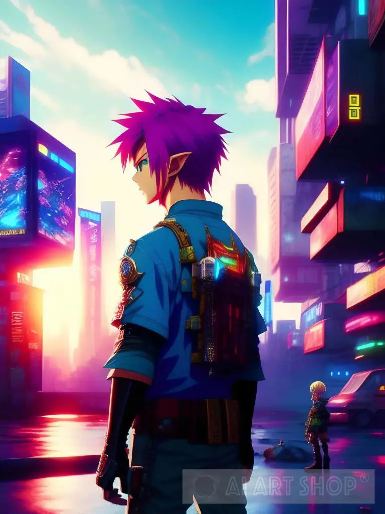 elf cyberpunk cyber sci-fi world