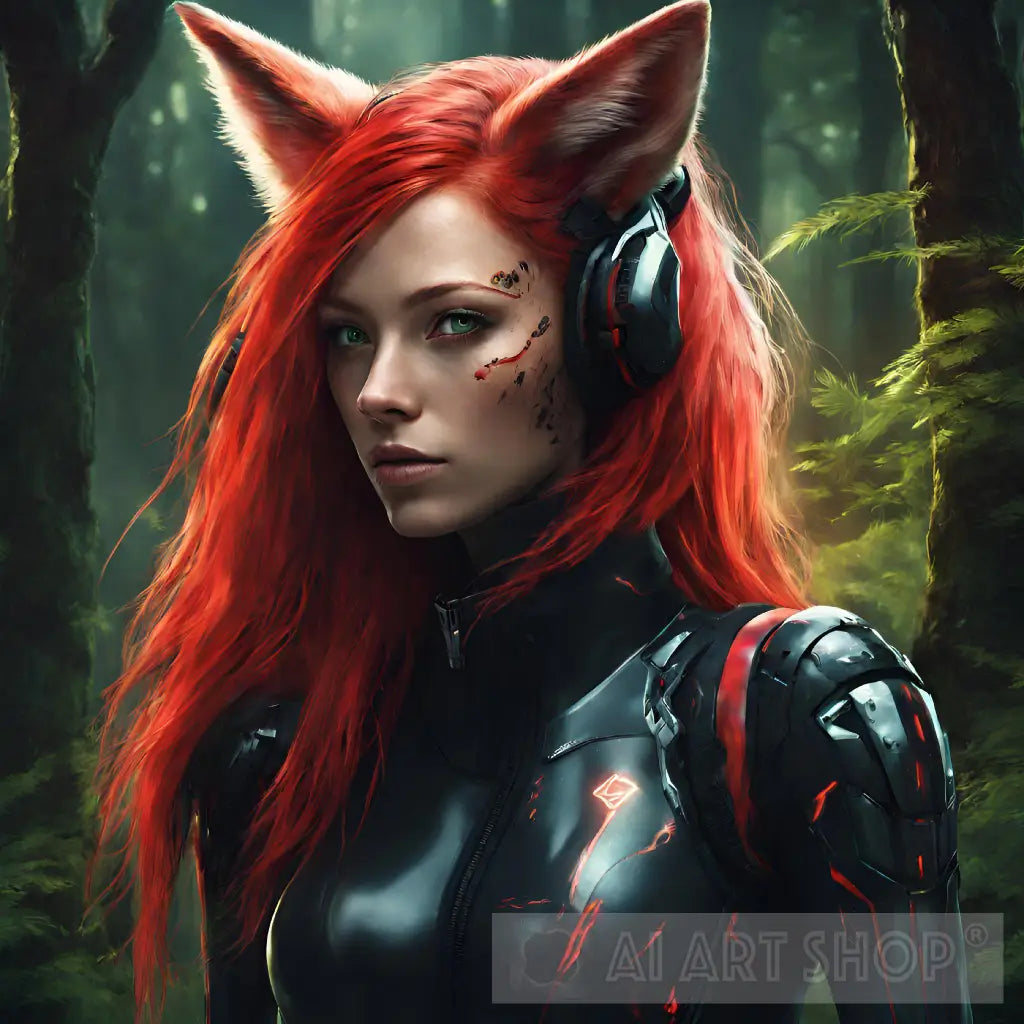 fox, woman, fantasy, fantasy art, modern