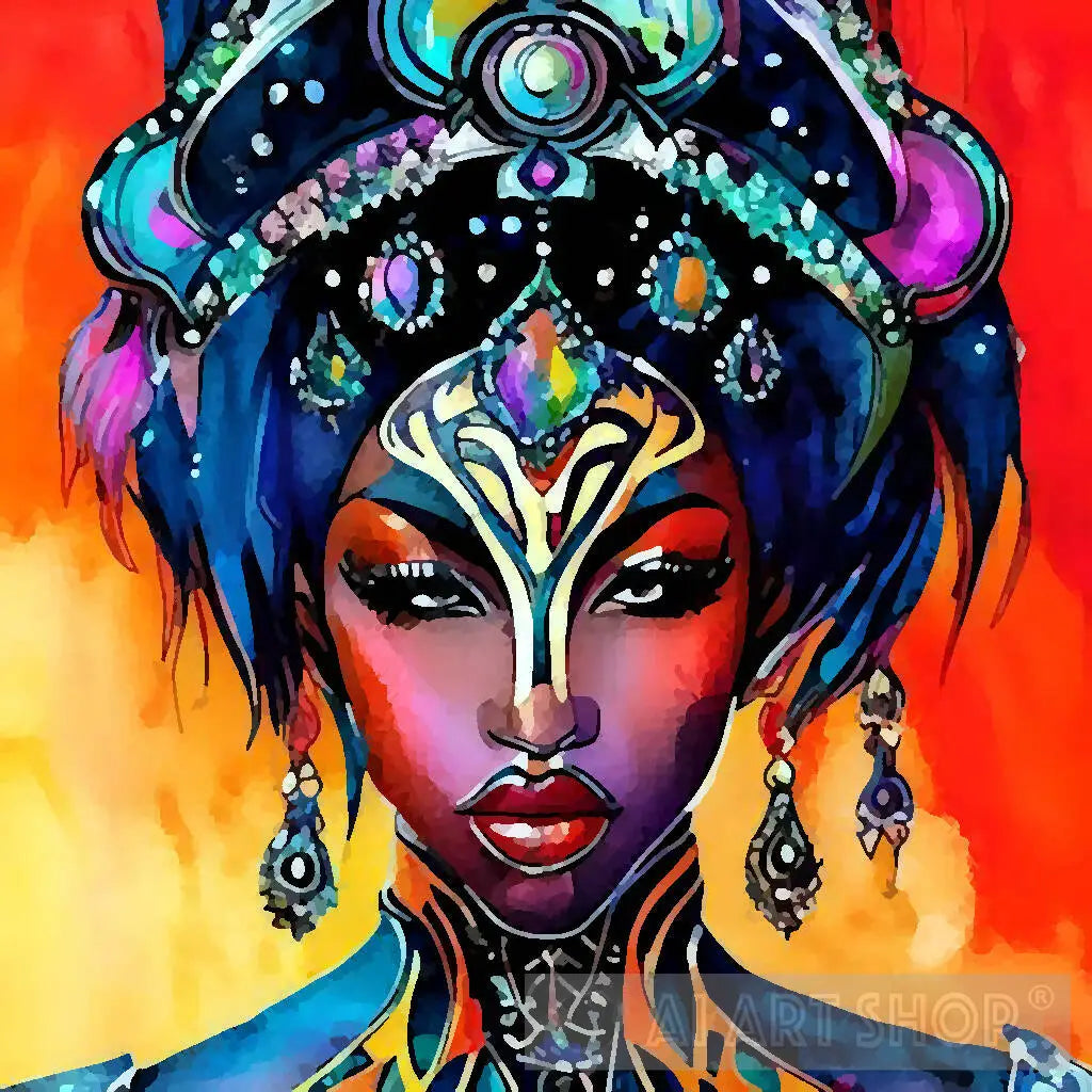 AI Art of A Female Queen Cyborg