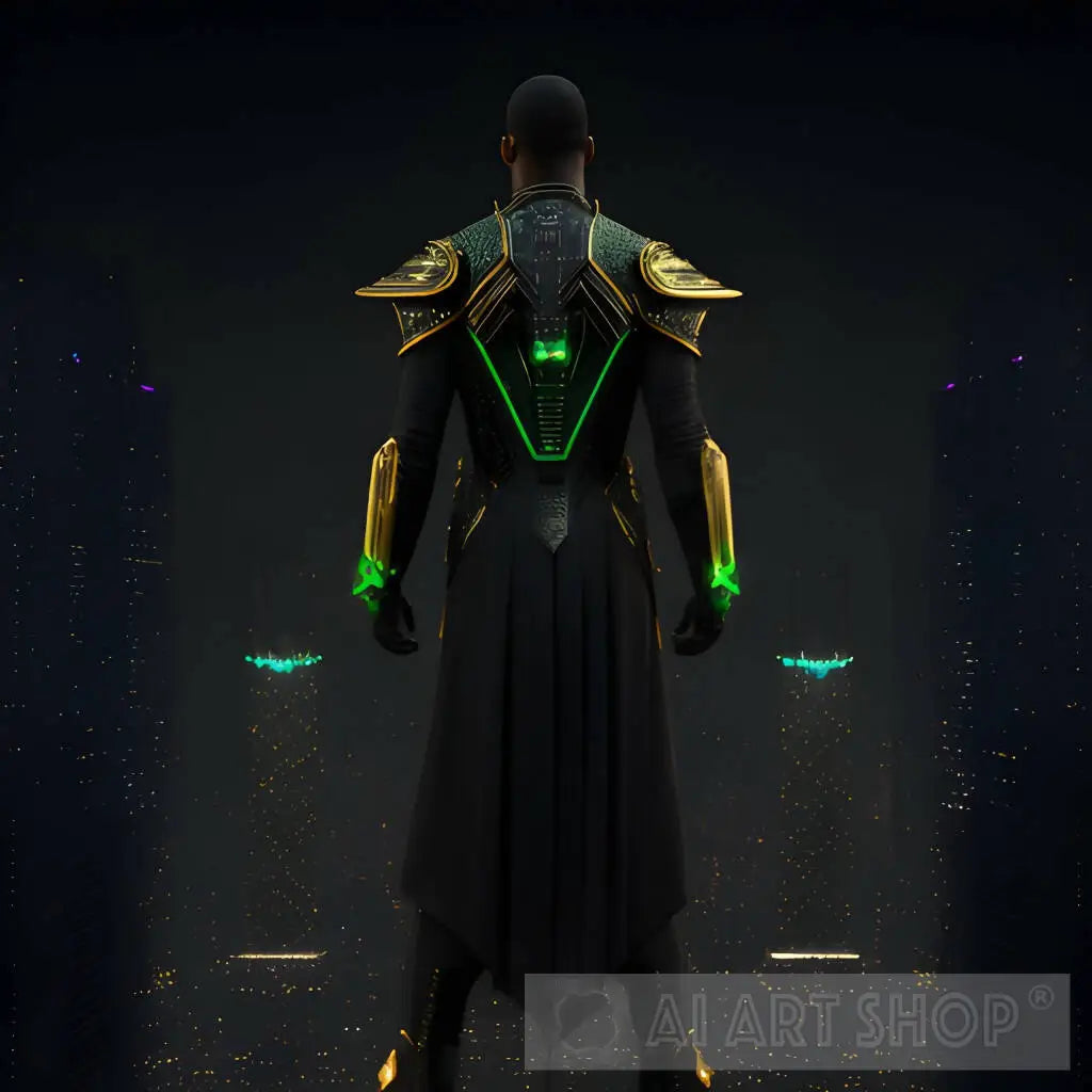 cyborg king, futuristic art, human-animal fusion, robotic transform...