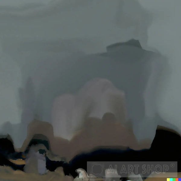 Dark Abstract Landscape Watercolor