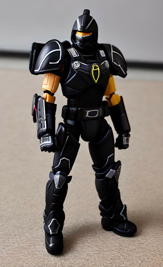 Action figure in black