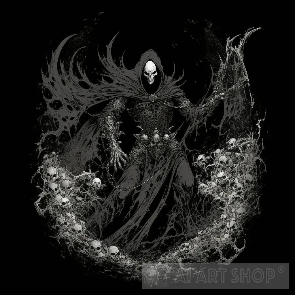 death,dark,skull,black,white,grey,cloak,horror,spooky