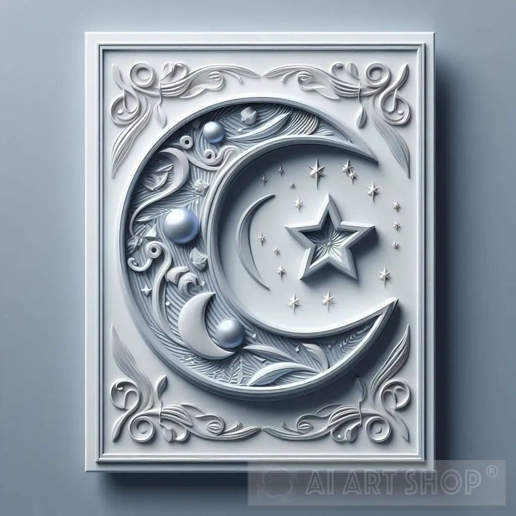 Decorative, crescent , star,symbo