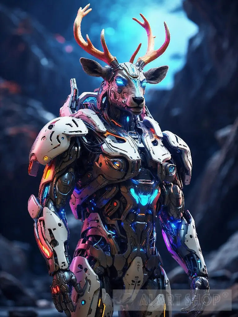 Deer in cyborg body #3