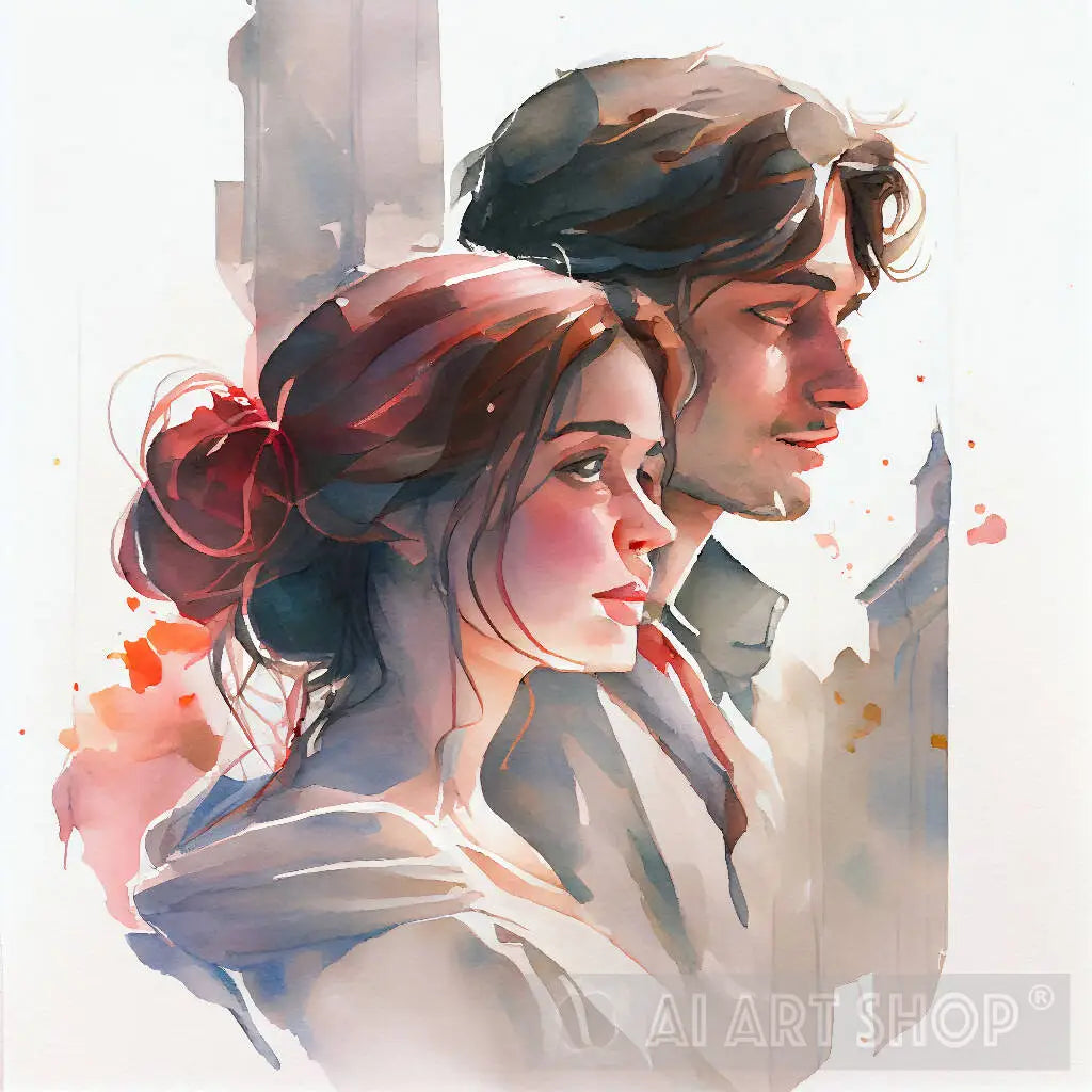Digital Painting of Couples Lovers