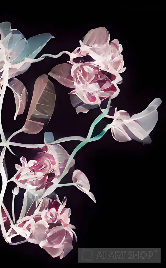 Digital Vine Blossoms Digital Flowers Nature AI Painting