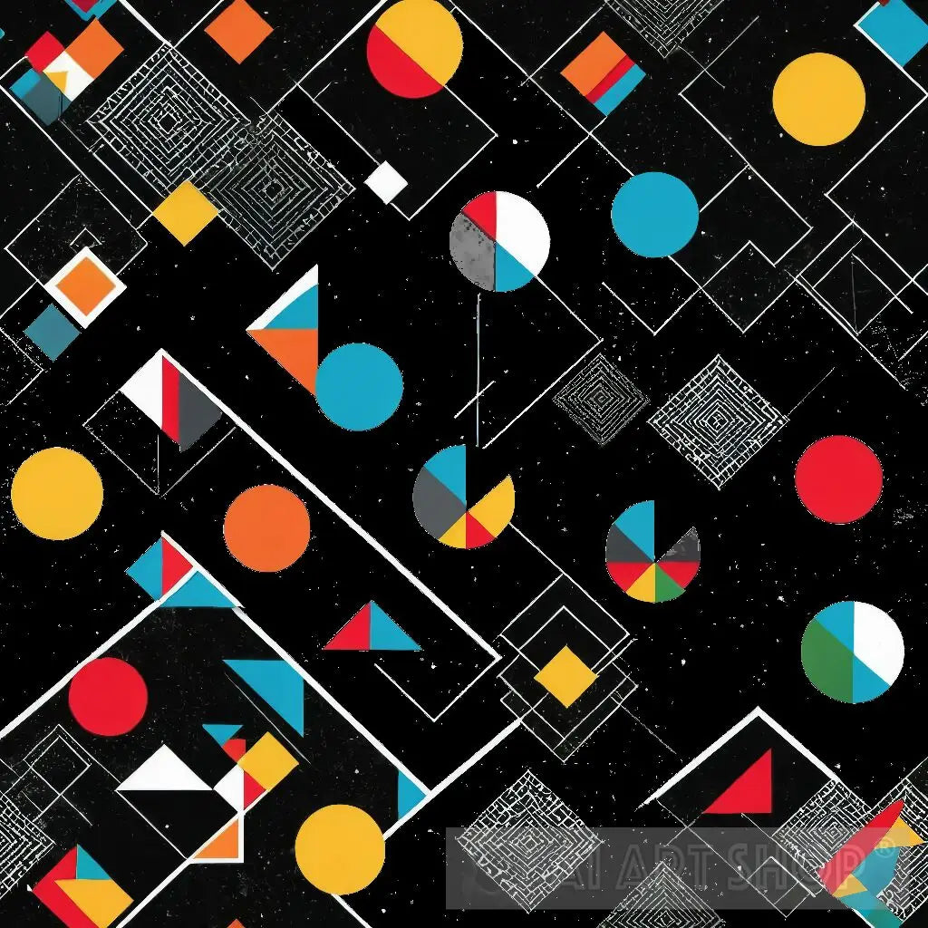 Disrupt Reality: A Neon Geometry Spectacle in AI-Generated Art.